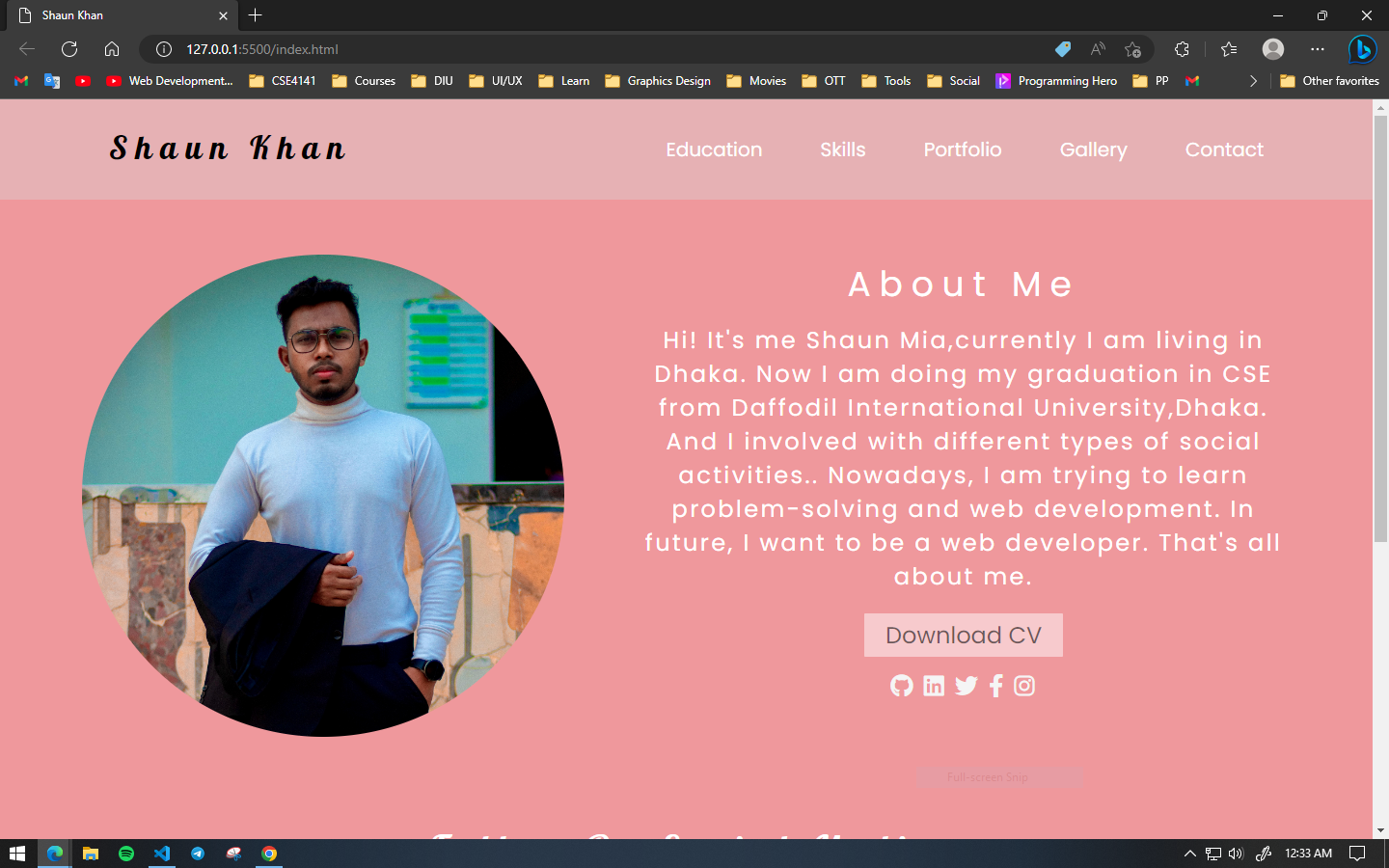 GitHub - shaun-mia/personal-portfolio: Its simple personal portfolio ...
