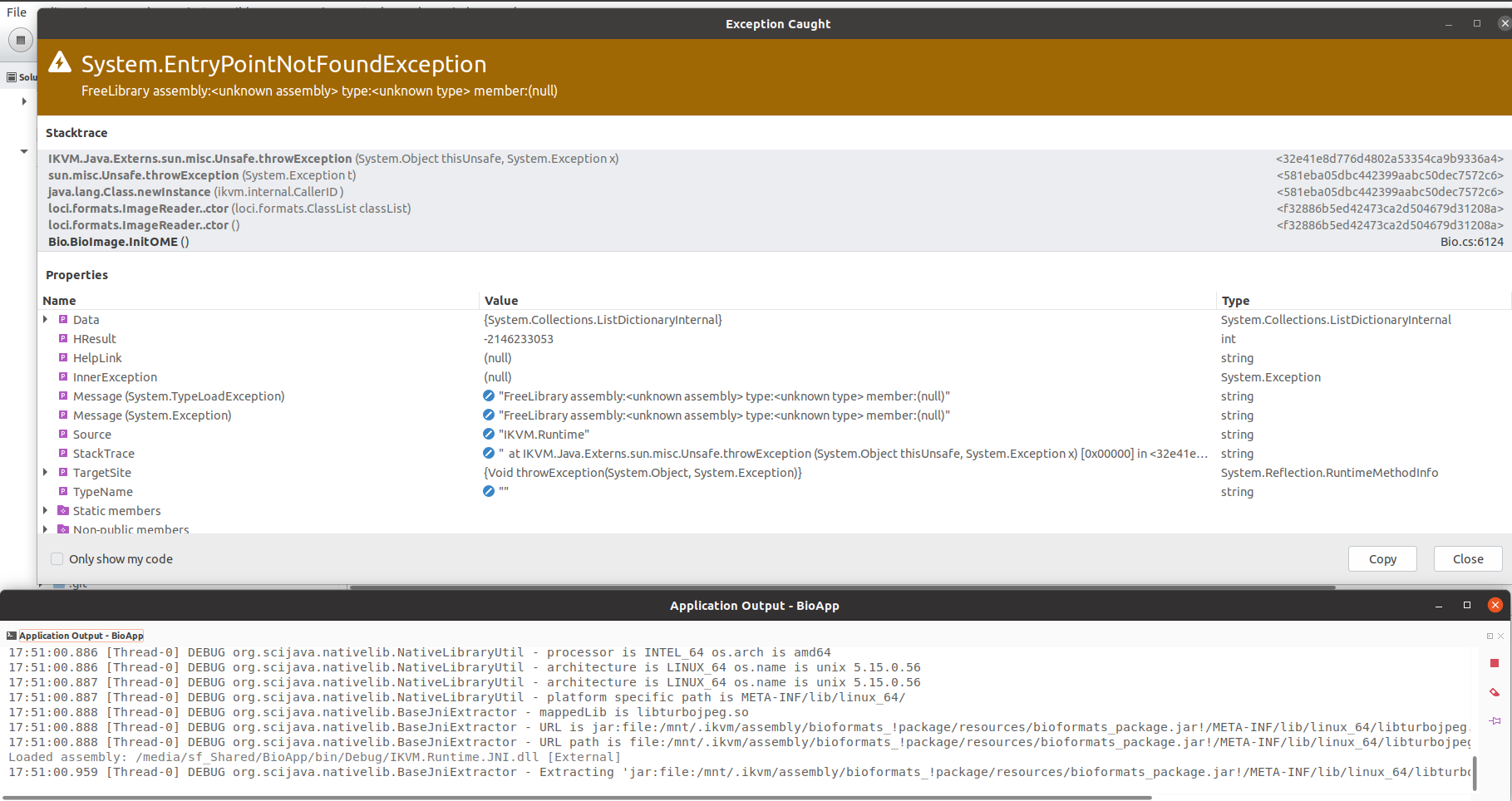 IKVM error FreeLibrary Entry Point not Found with BioFormats.NET · Issue #260 · ikvmnet/ikvm ...
