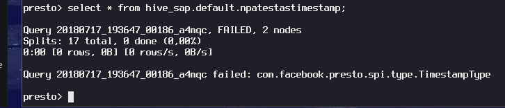 Presto 0.205 & Hive & Parquet & Timestamp/BIGINT field issue · Issue #11066 · prestodb/presto ...