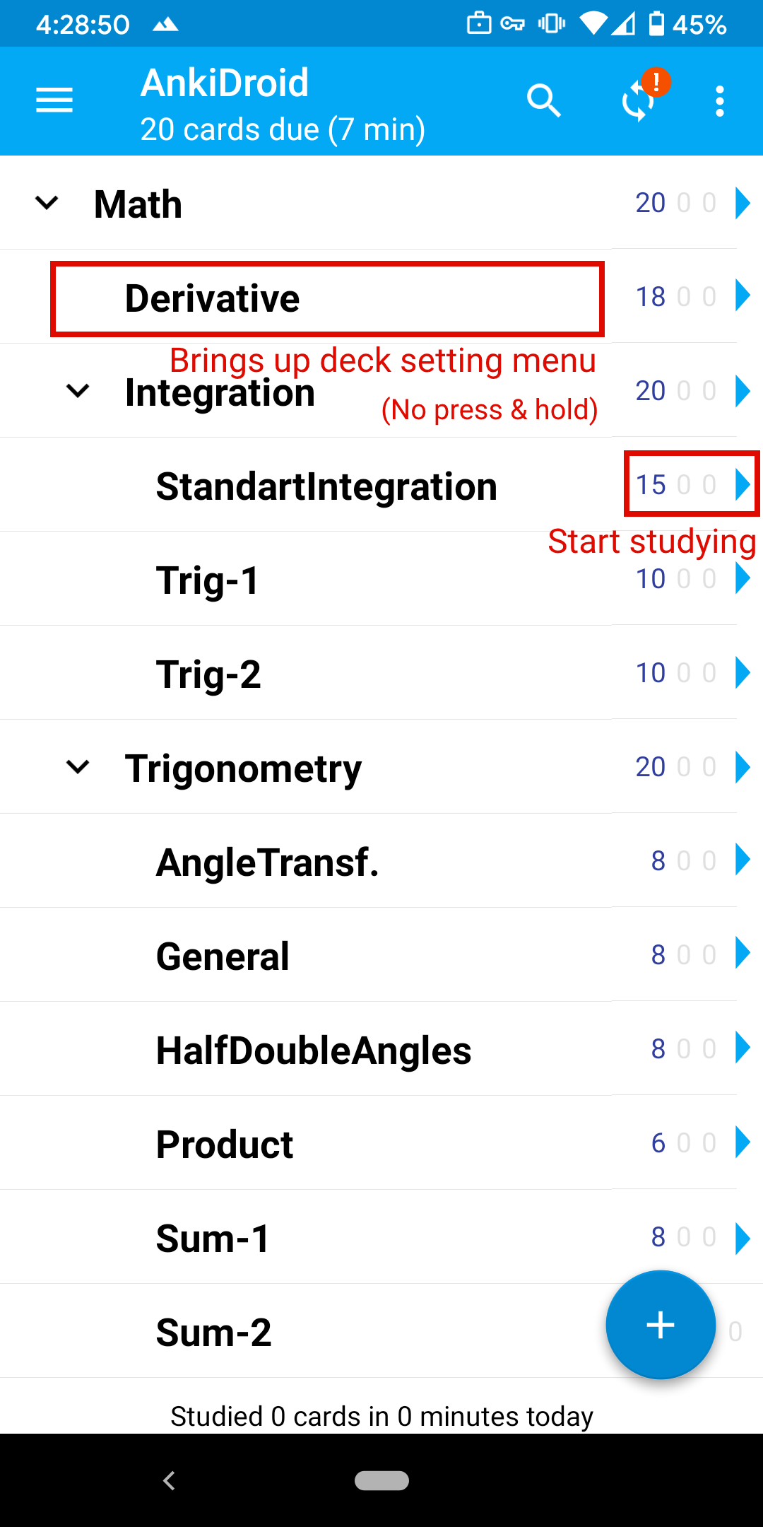 FR - Eliminate long press for Deck Menu · Issue #9427 · ankidroid/Anki ...