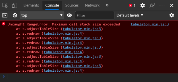 Loop Error Causes That No Row Is Rendered · Issue 3070 · Olifolkerdtabulator · Github