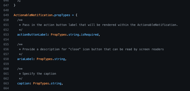 [Bug]: Actionable Notification has "caption" propType validation, but ...