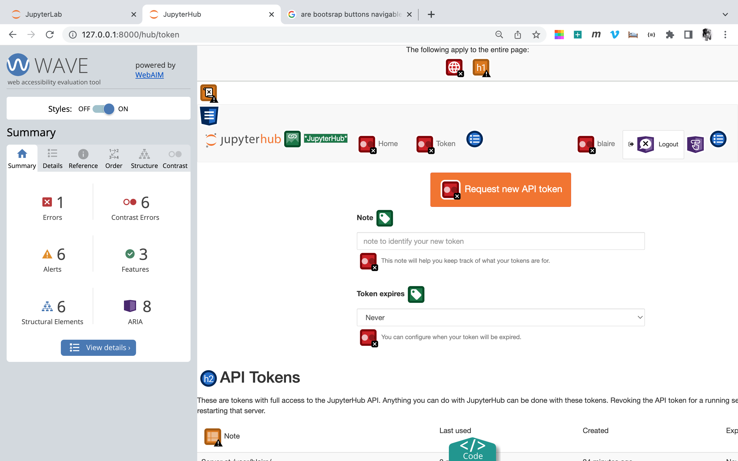 Accessibility of the Token page · Issue #4265 · jupyterhub/jupyterhub · GitHub