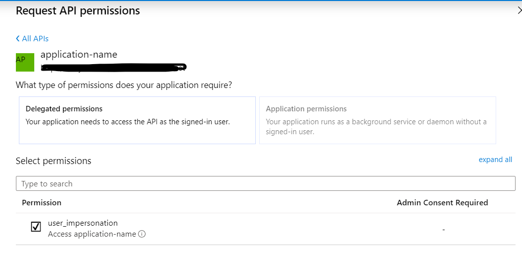 Unable To Assign Userimpersonation Permission To An App Registrations Api Permissions · Issue
