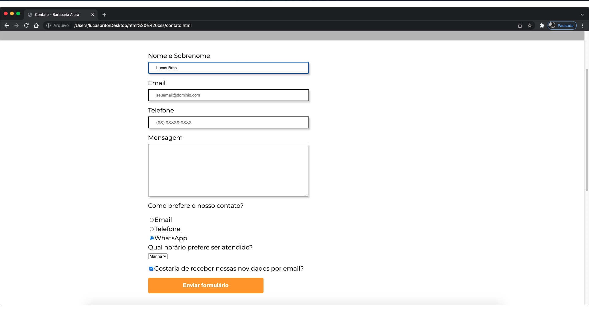 GitHub - lucasbrito-cloud/projeto-barbearia