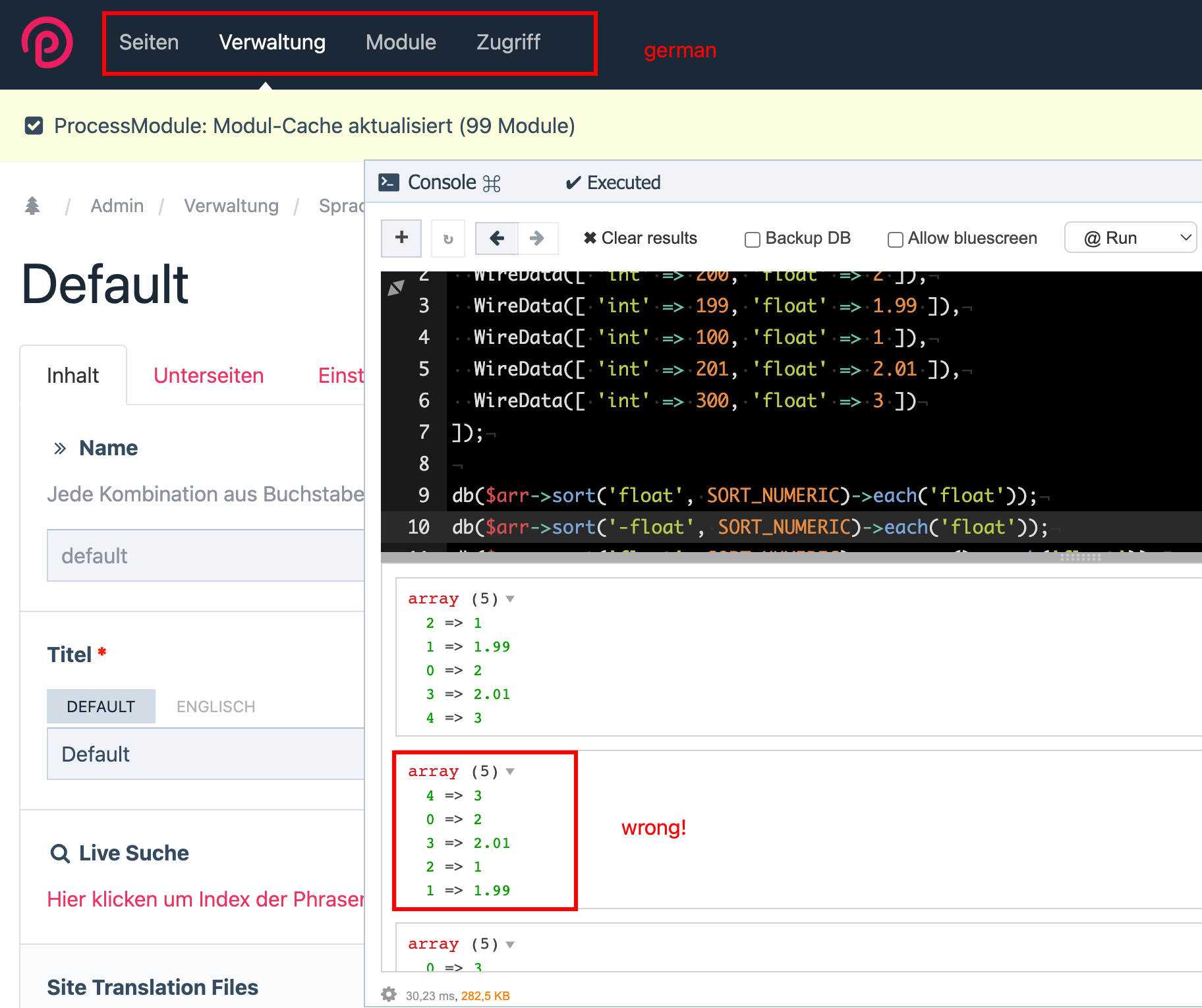 WireArray::sort float issue · Issue #1528 · processwire/processwire-issues · GitHub