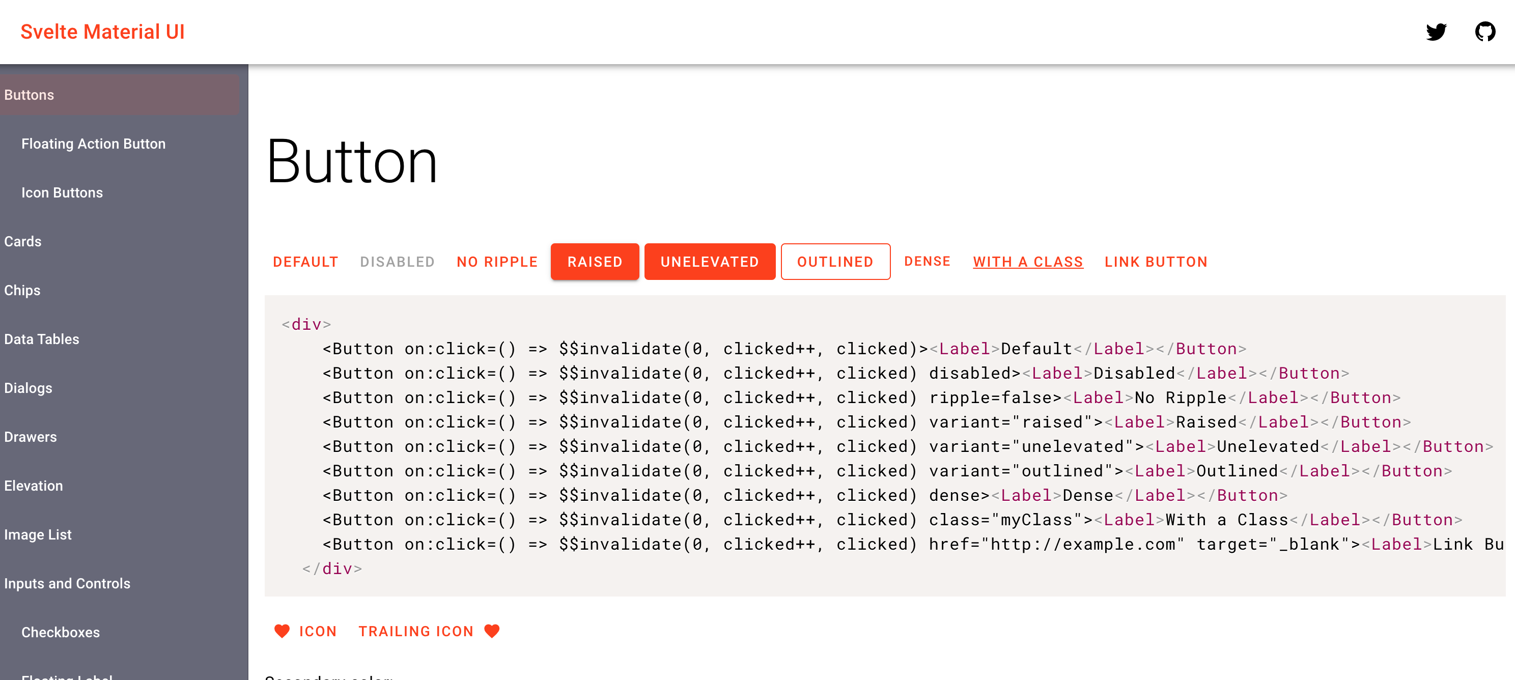 Show the code with the UI component · Issue #119 · hperrin/svelte-material-ui · GitHub