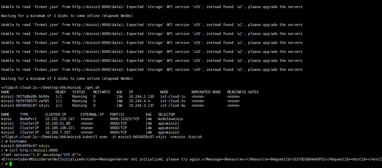 [not our bug] Unable to read 'format.json' from http://ip:9000/data-mi ...