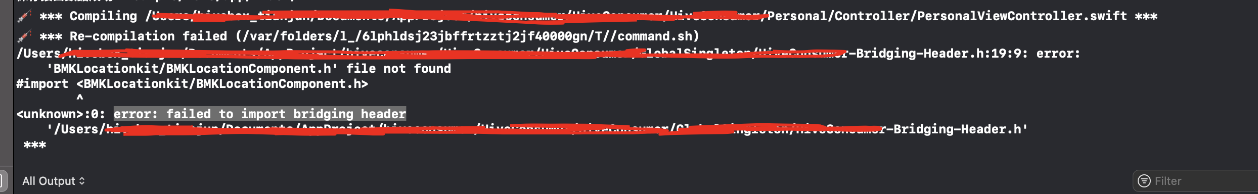 error: failed to import bridging header · Issue #304 · johnno1962 ...