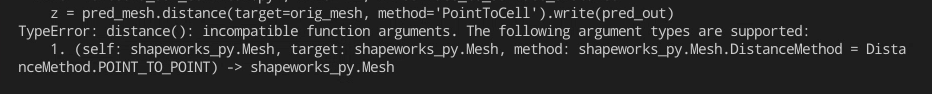 Issues with python API related to Distance between meshes using PointToCell method · Issue #1515 ...