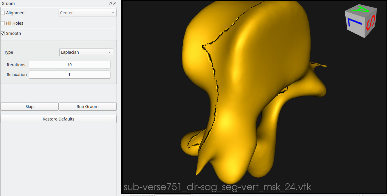 Grooming gives meshes with flipped normals · Issue #1537 · SCIInstitute/ShapeWorks · GitHub