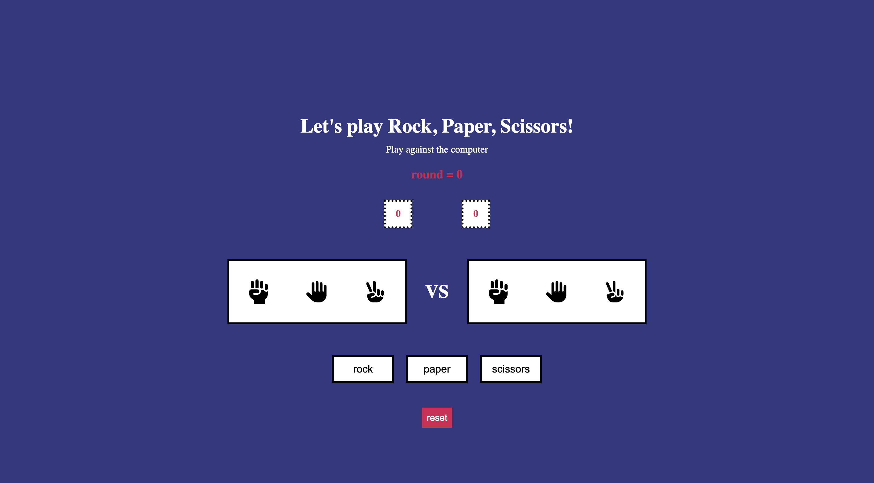 GitHub - RanaAbdulrhman/RockPaperScissor