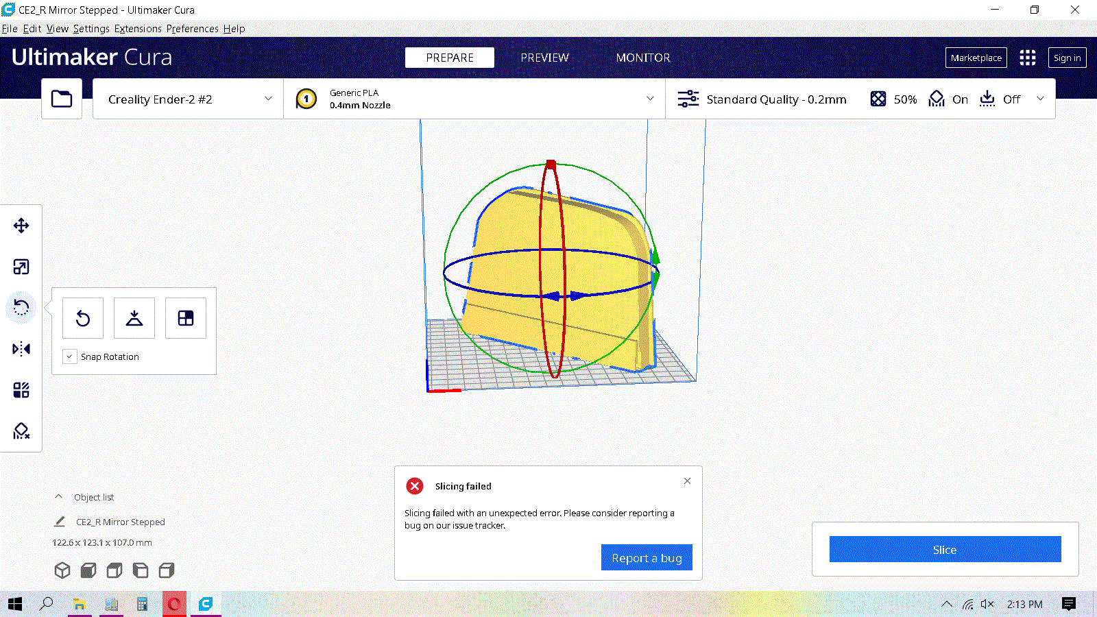 Arachne Engine Fails To Slice Intermittently · Issue 14158 · Ultimakercura · Github