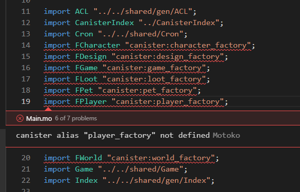 Import of a canister throws an error: "canister alias not defined" · Issue #25 · dfinity/vscode ...