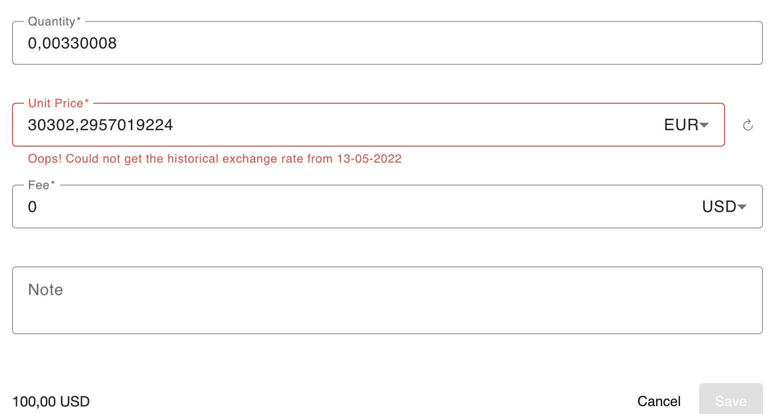 [BUG] Not able to manually add Unit Price · Issue #1923 · ghostfolio/ghostfolio · GitHub