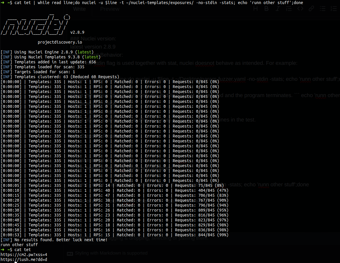 no-stdin flag doesnot work if used together with stat flag · Issue #3404 · projectdiscovery ...
