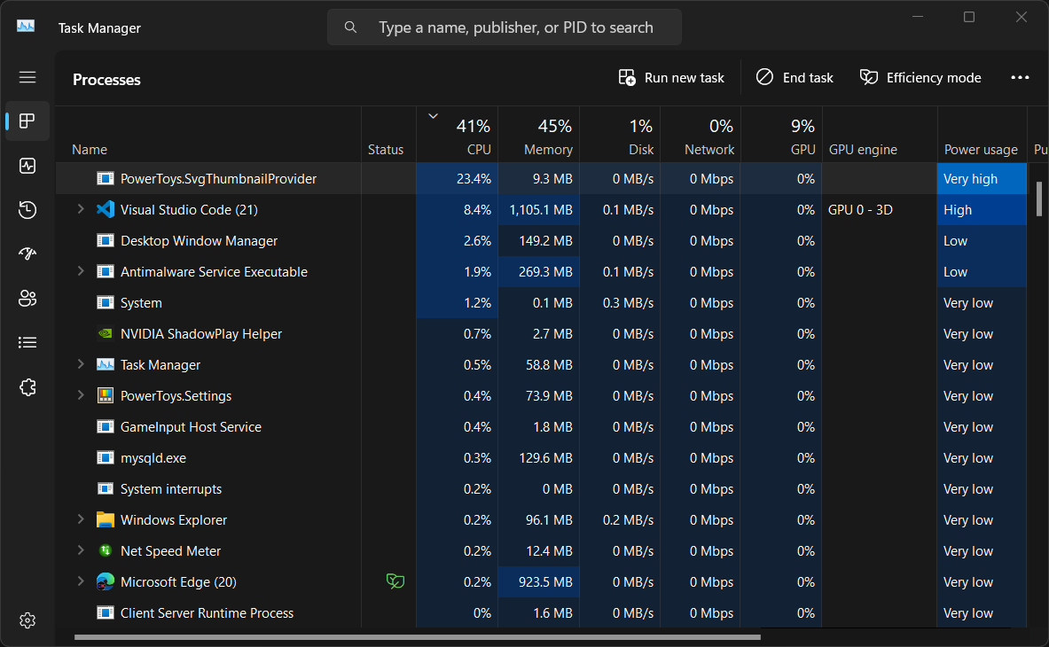CPU utilization very high and crashing file explorer · Issue #28649 ...