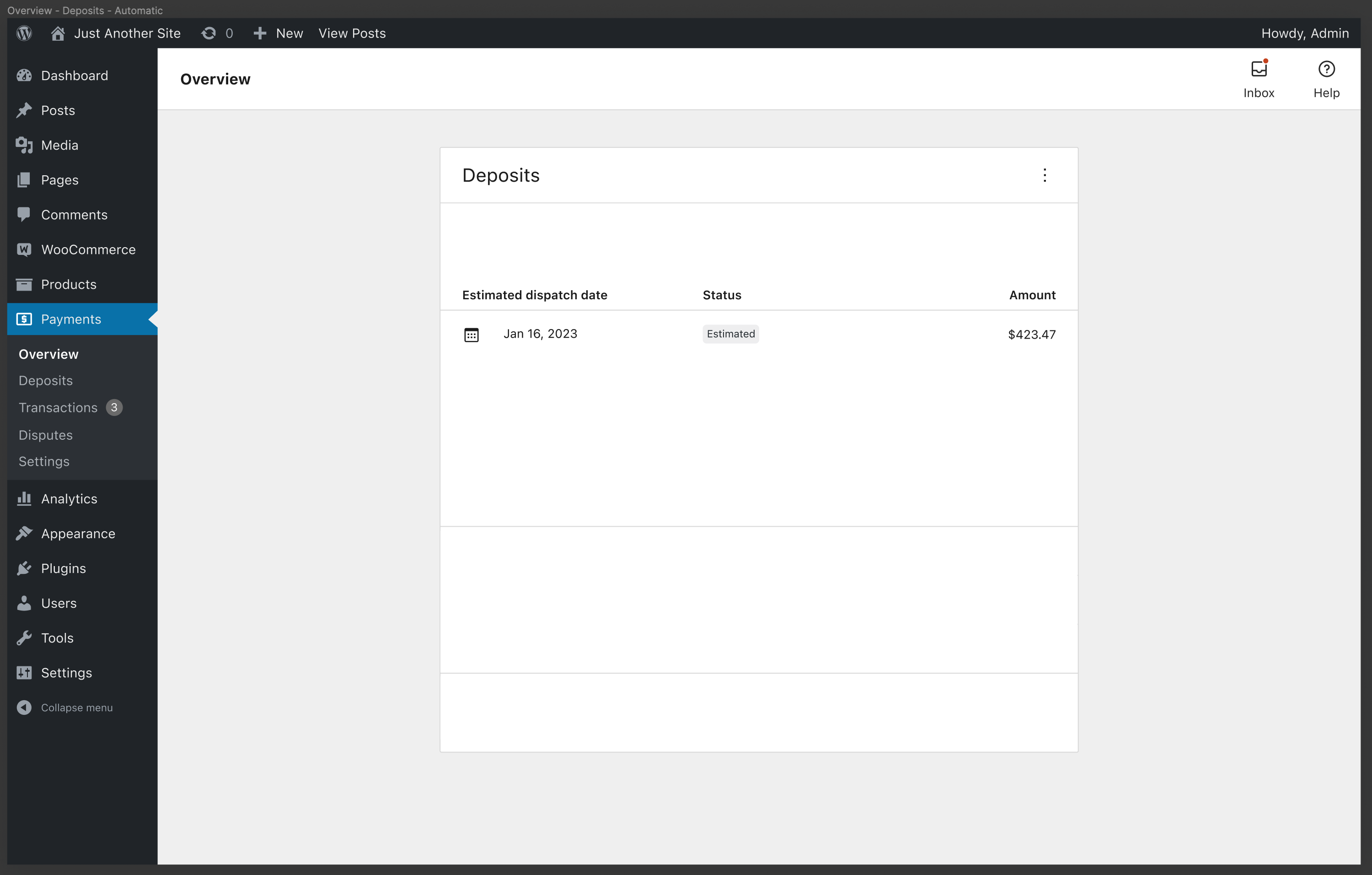 Simplify Deposits Ui Next Deposit Table · Issue 5696 · Automattic Woocommerce Payments · Github