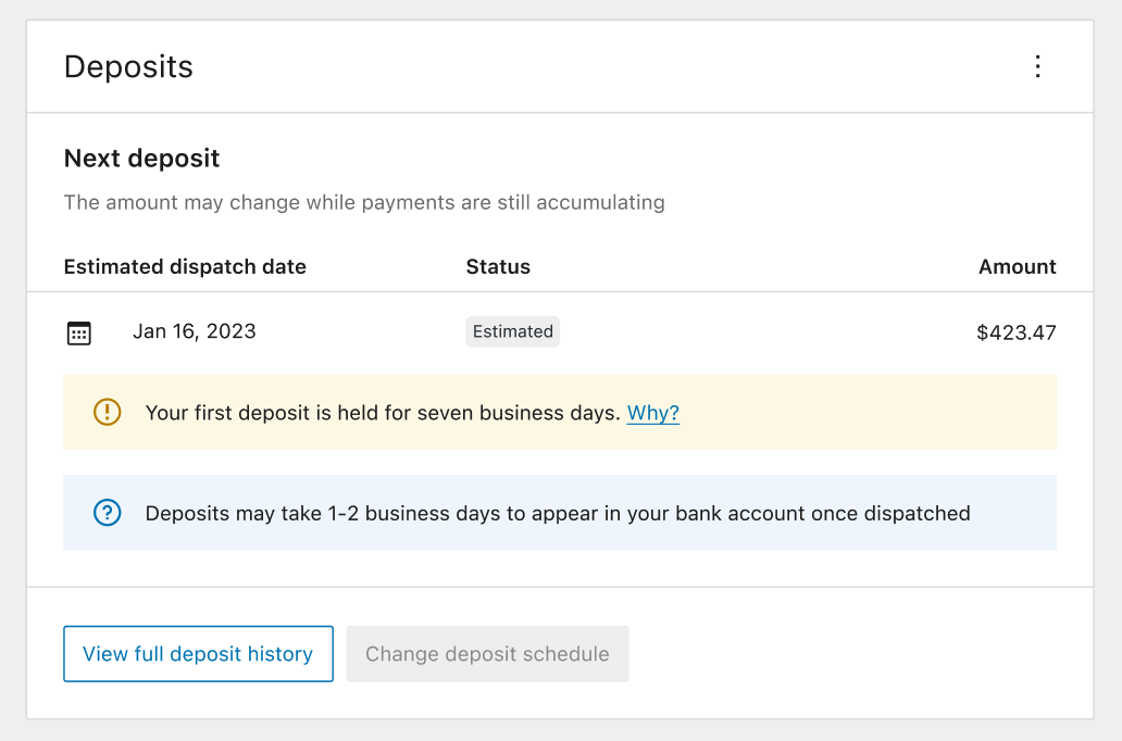 Simplify deposits UI - EPIC - Deposit card (single currency) · Issue #5686 · Automattic ...