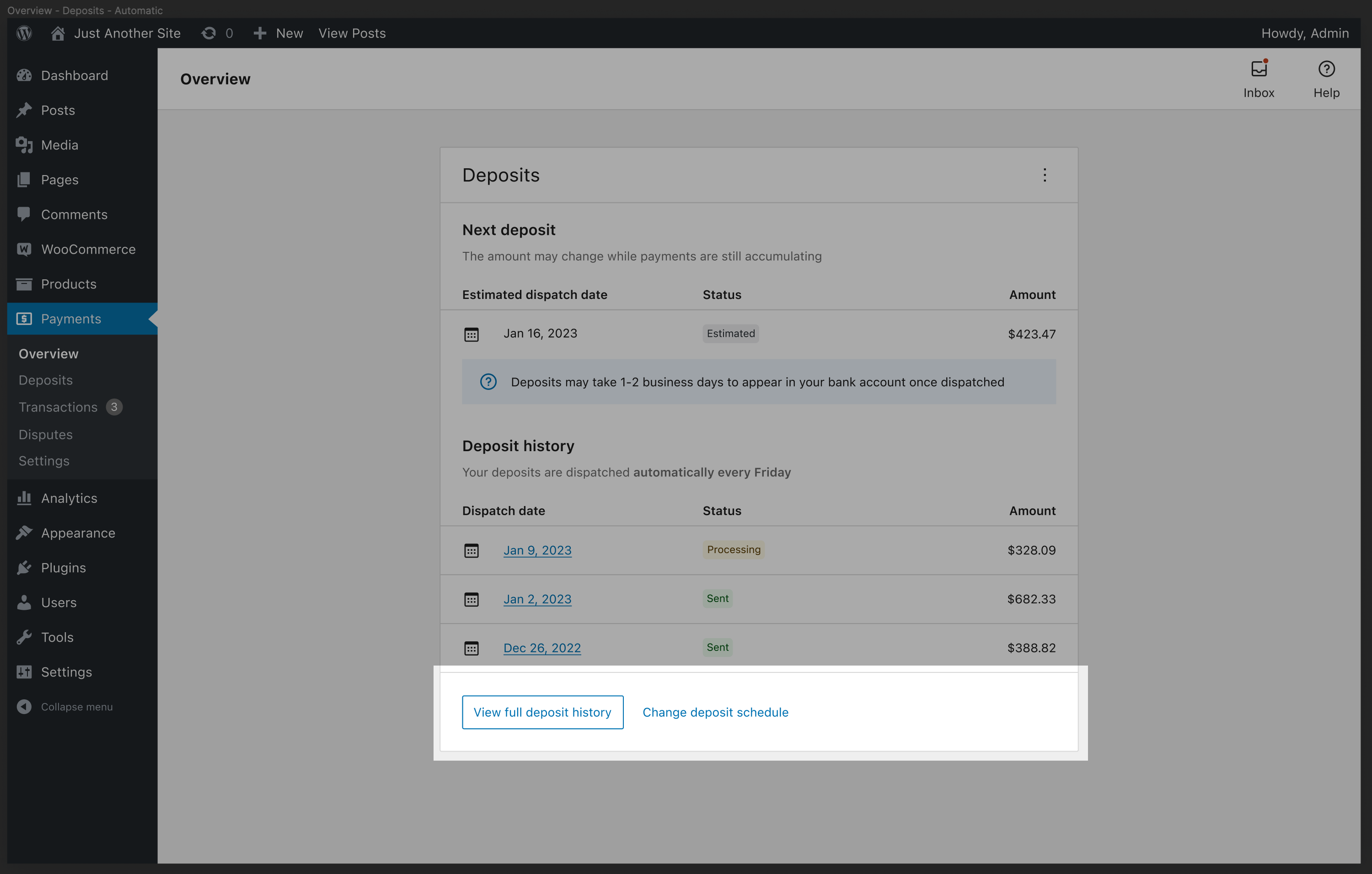 Simplify deposits UI - Add Deposit card footer actions (button / link) · Issue #5719 ...
