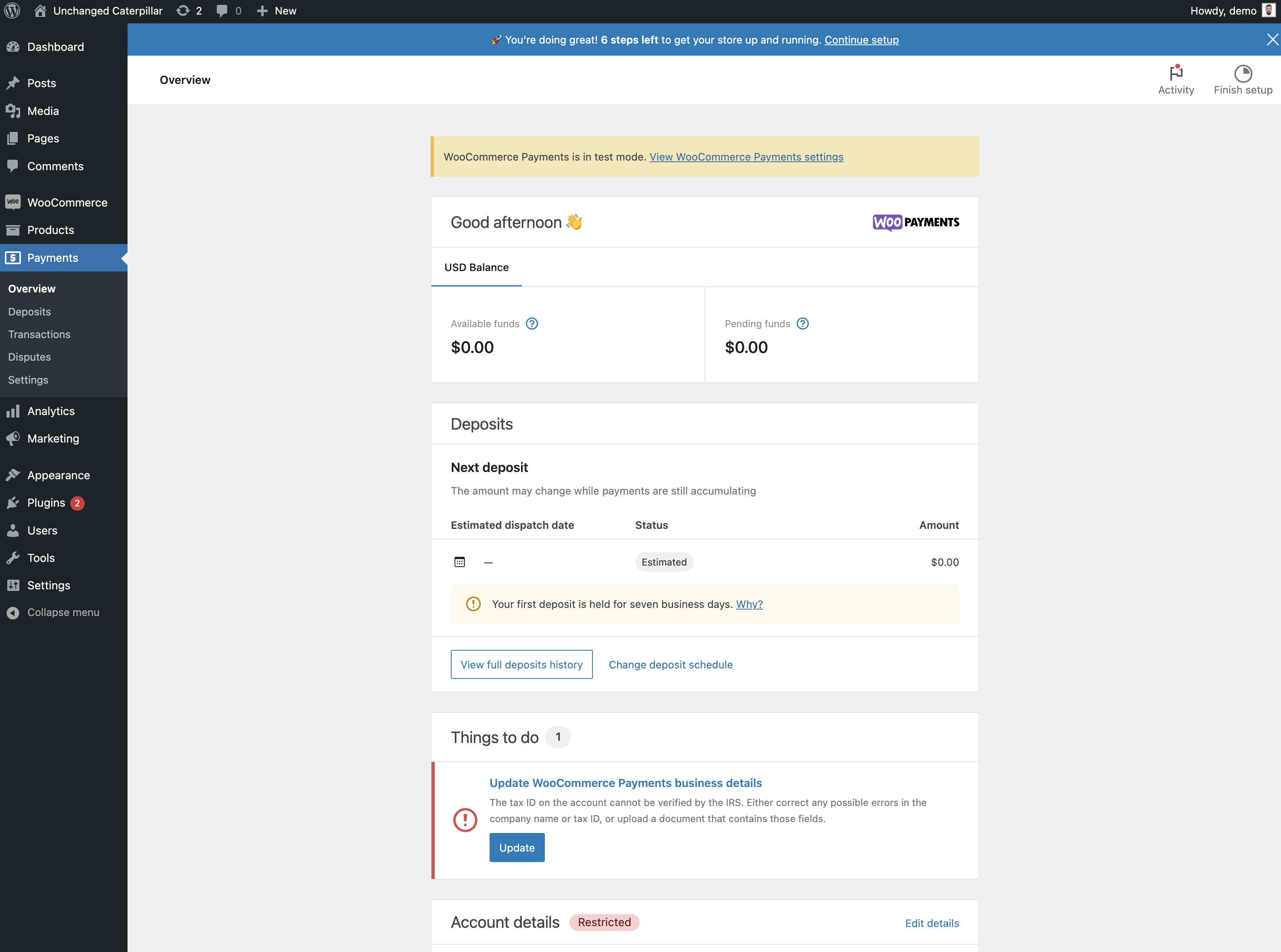Simplify deposits UI - Hide deposits card until first estimated deposit · Issue #6193 ...
