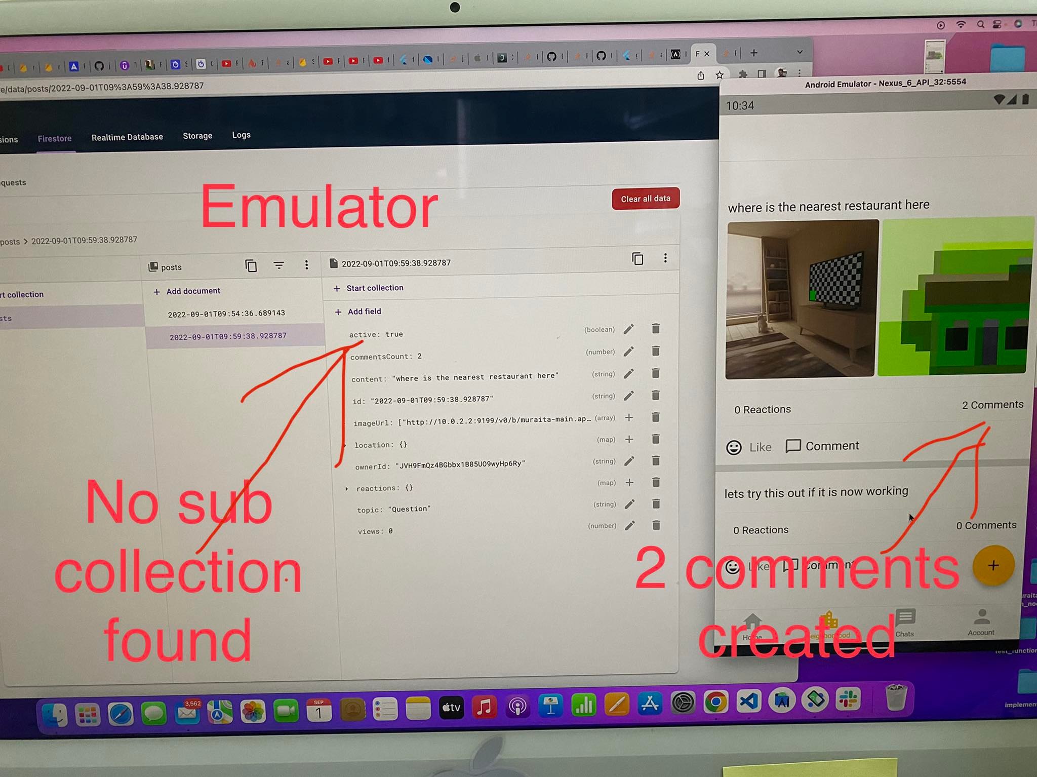 [emulator Ui] Creating A Sub Collection Doesn T Work You Need To Manually Create It On The