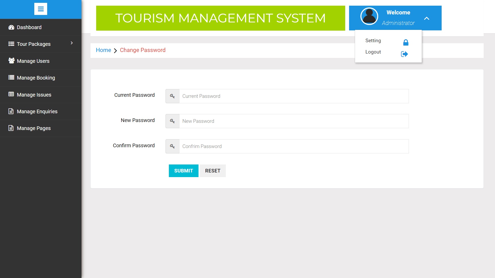 GitHub - SupriyaShingade/Tourism-Management-System: The Tourism ...
