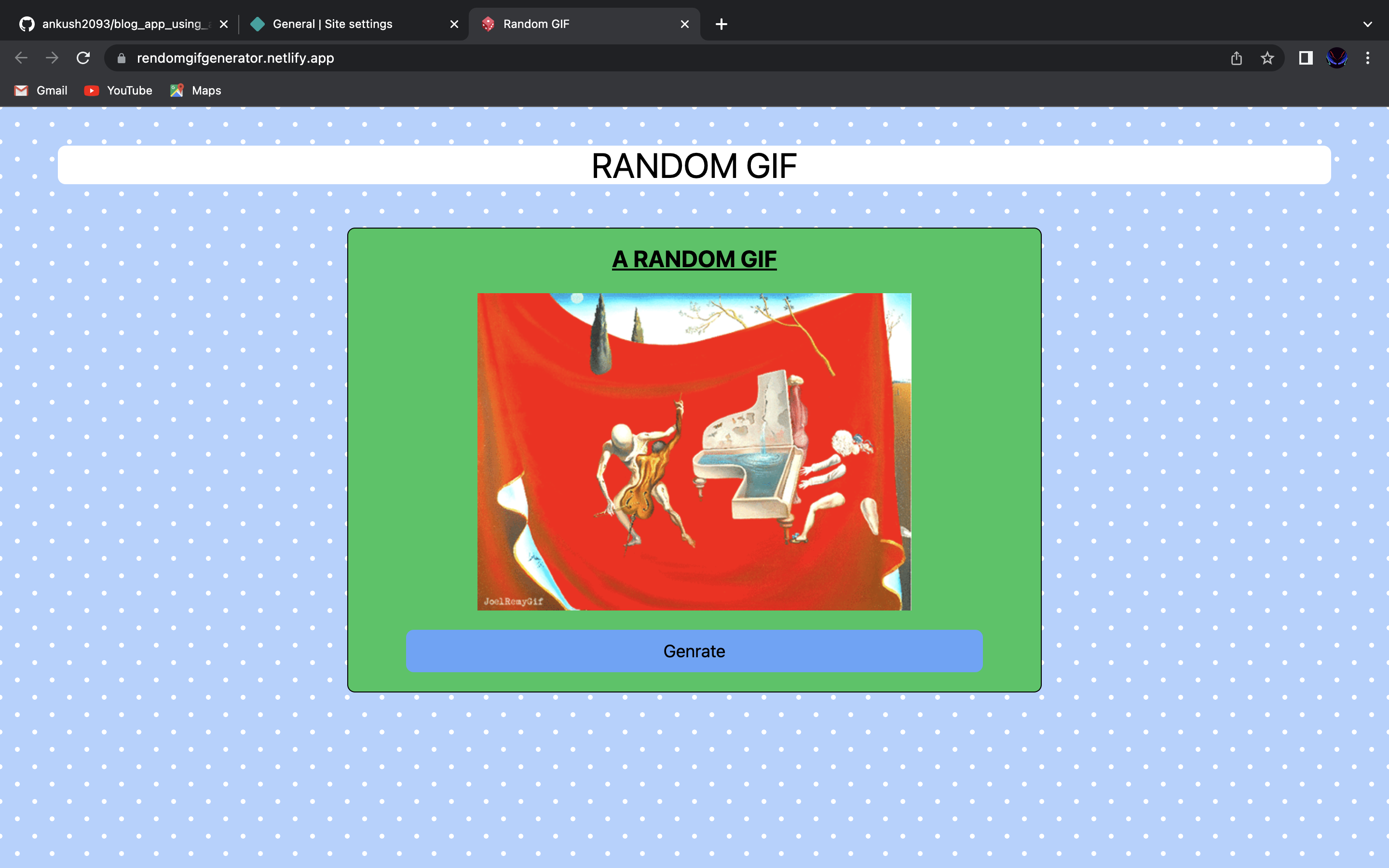GitHub - ankush2093/Random-Gif-Generator: This Project Is Made for Learning Perpous