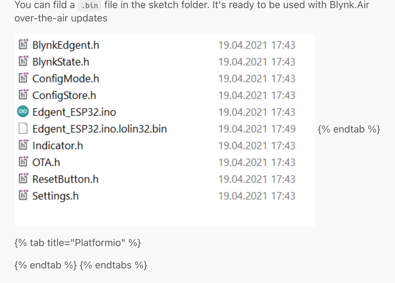 Part of code in the OTA firmware description. · Issue #57 · blynkkk/docs · GitHub
