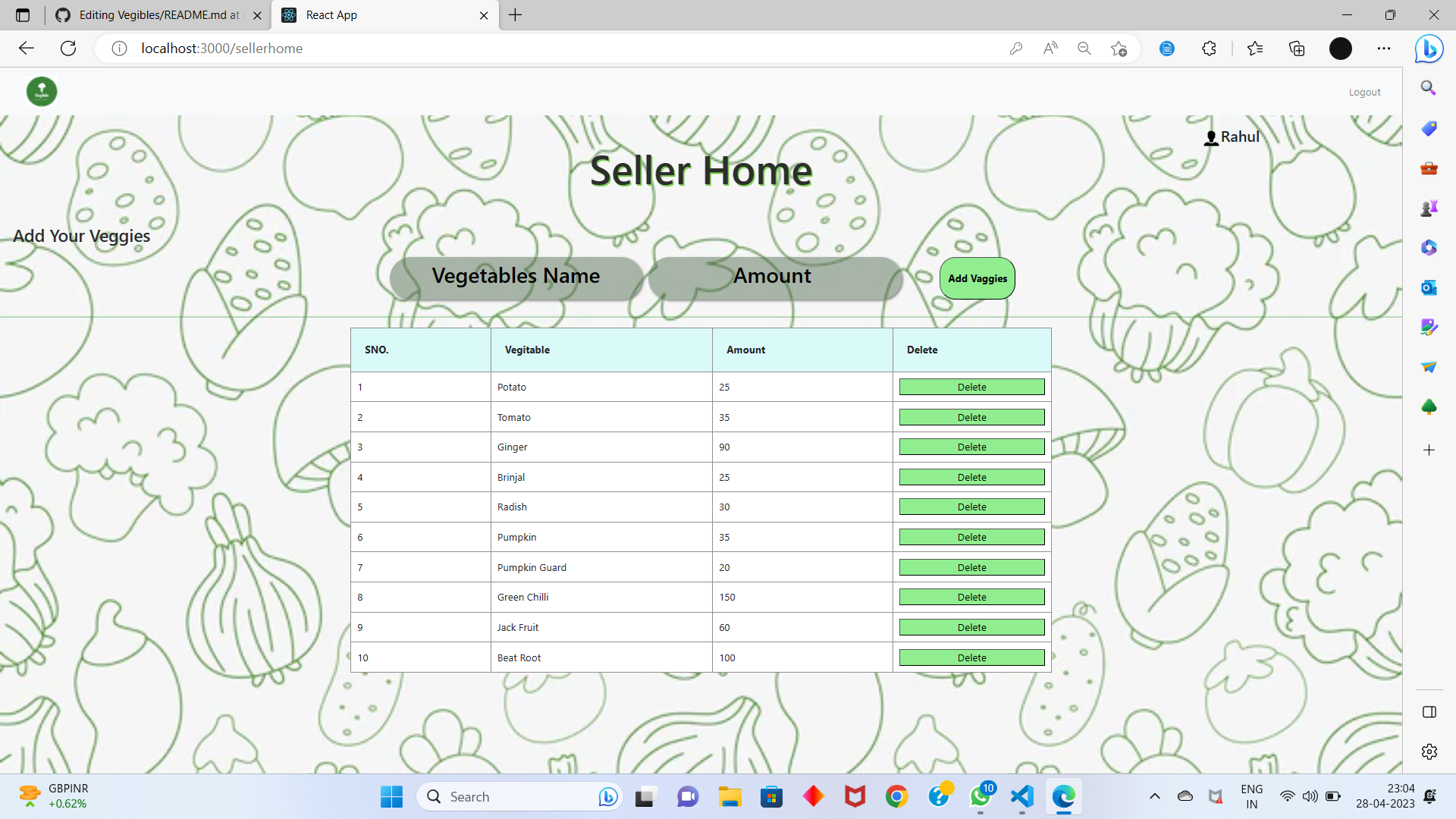 GitHub - Shatrughan-alt/Vegible: E-commerce website which allows seller to add their vegetables ...