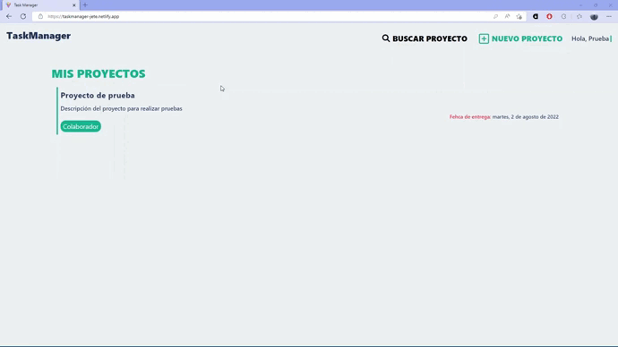GitHub - josu3steban/taskmanager: Aplicación MERN de administración de ...