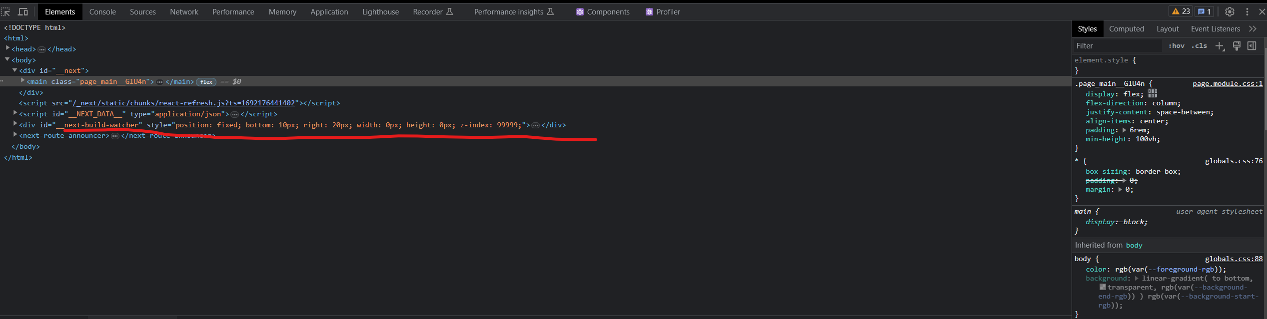 Fast Refresh indicator is not rendered on · Issue #54100 · vercel/next.js · GitHub