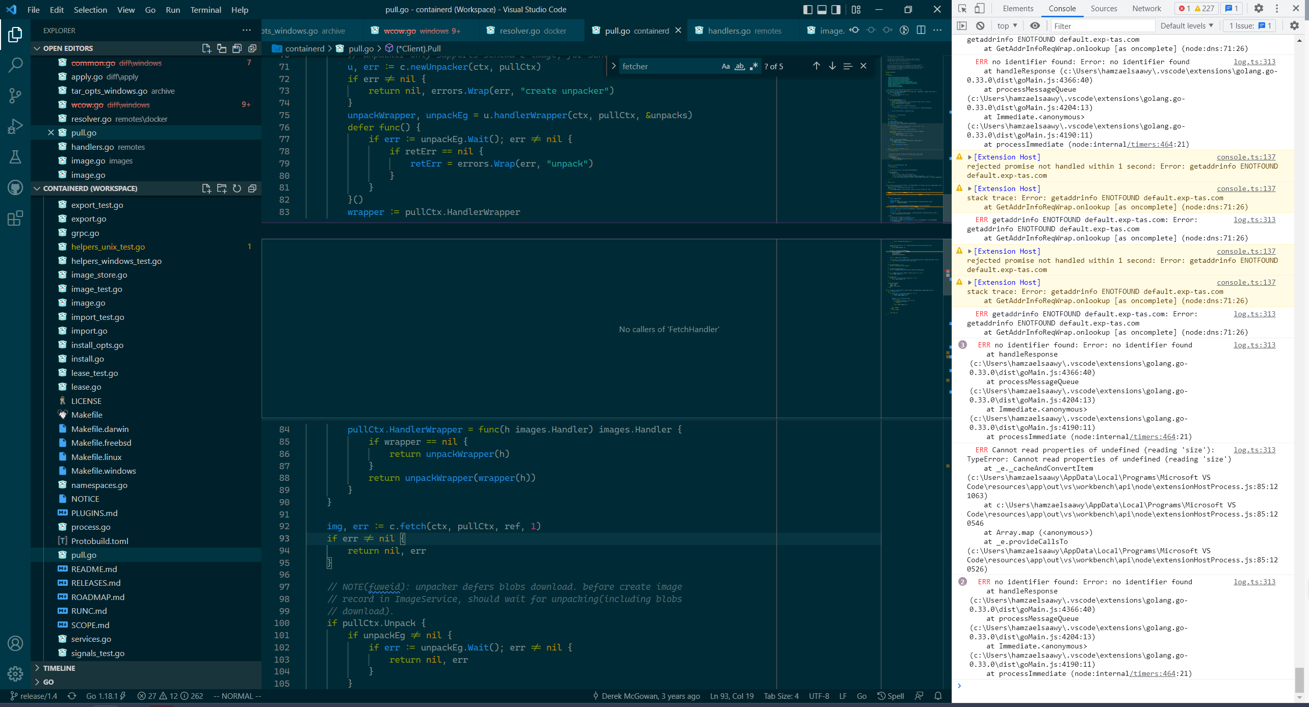 Peek Call Hierarchy Leaves Orphaned Popup · Issue #146255 · microsoft/vscode · GitHub