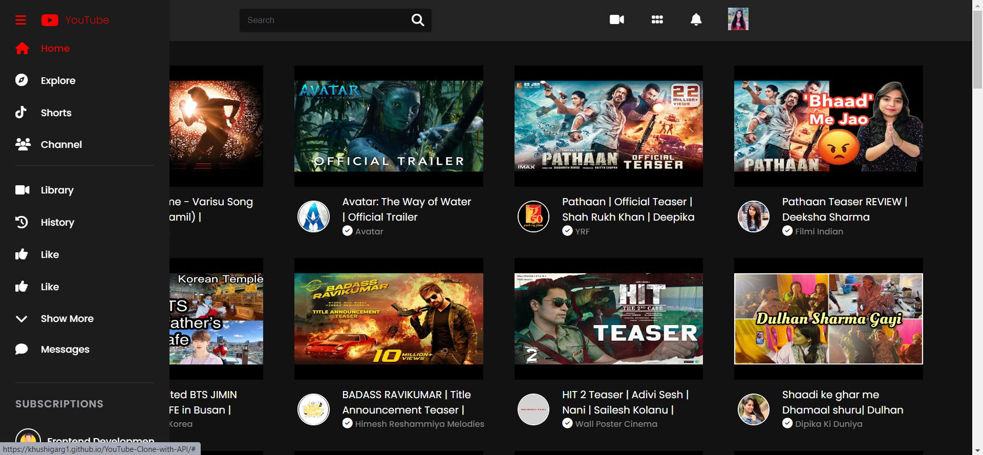 YoutTube Clone · Issue #439 · WeBeginners-Community/CSS.Effects-Designs · GitHub