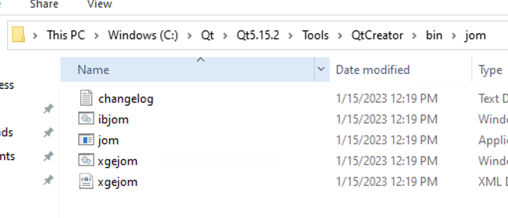 error : Option --jobs can only be used with 'jom' on Windows · Issue #47 ...