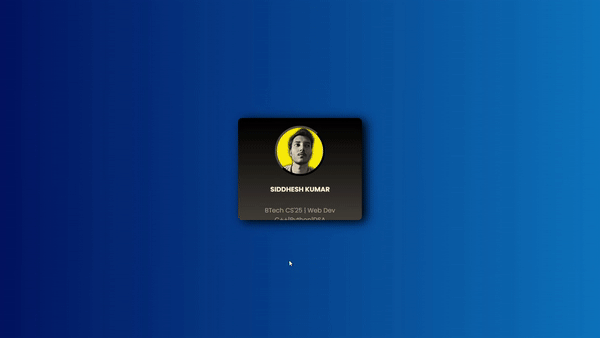 GitHub - Siddheshkr/Profile-Card: Profile Card with social links hover ...