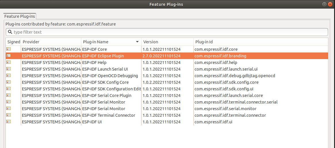 ESP-IDF 4.4 Eclipse Application Size Analysis Failed to create the part's controls. (IDFGH-6919 ...