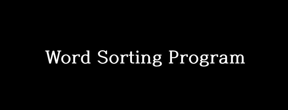 GitHub - soo-ing/Word_Sorting_Program: 영어 단어 정렬 프로그램