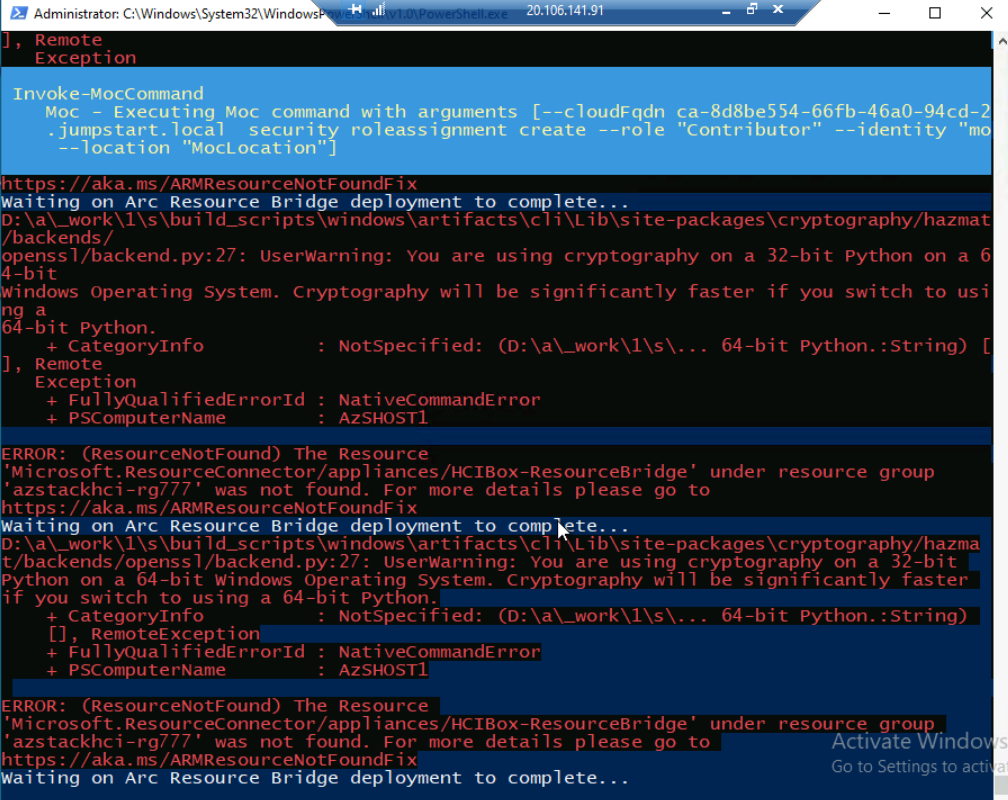 Azure Jumpstart HCIBOX Bicep Post-deployment template is failing and its is a loop after restart ...