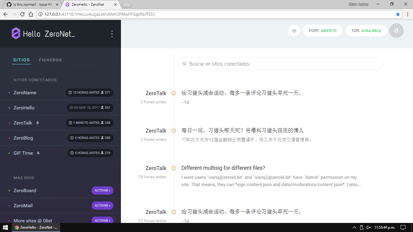 Is this normal? · Issue #972 · HelloZeroNet/ZeroNet · GitHub