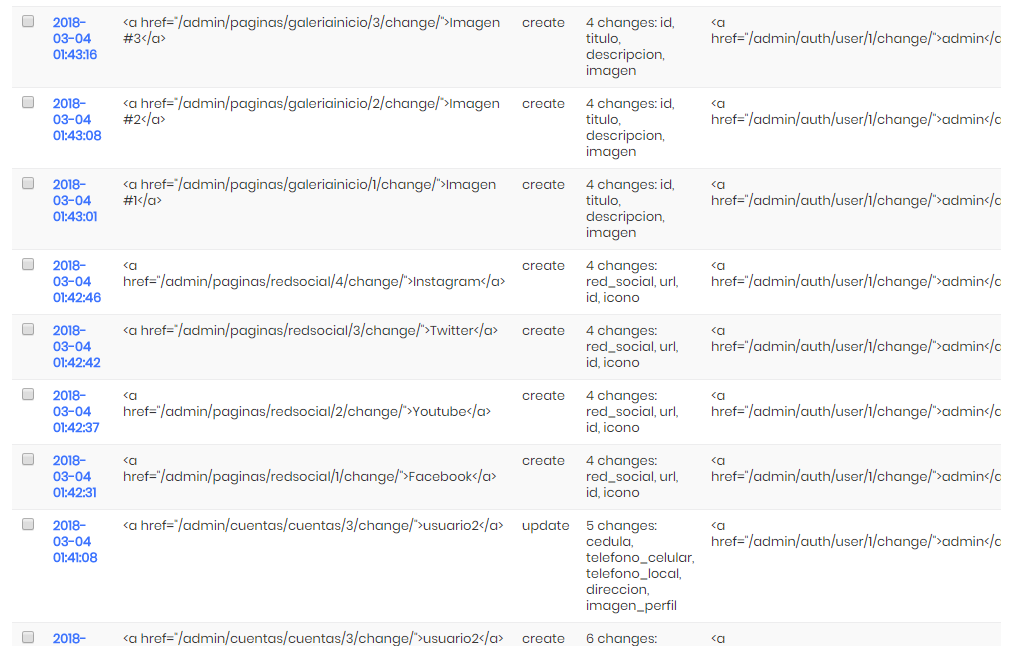 Admin interface not properly showing items · Issue #168 · jazzband/django-auditlog · GitHub