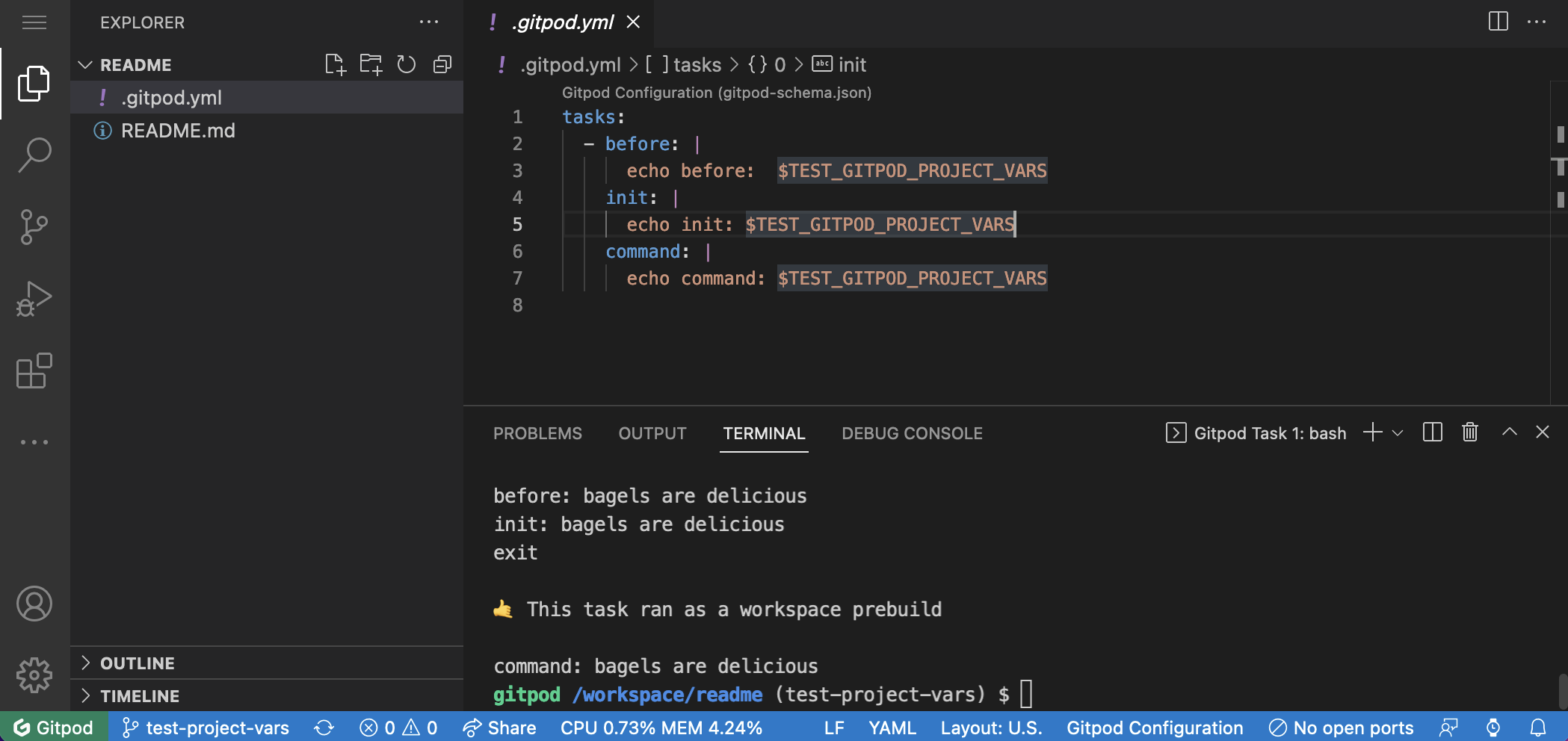 Project environment variables not showing up · Issue #9591 · gitpod-io/gitpod · GitHub