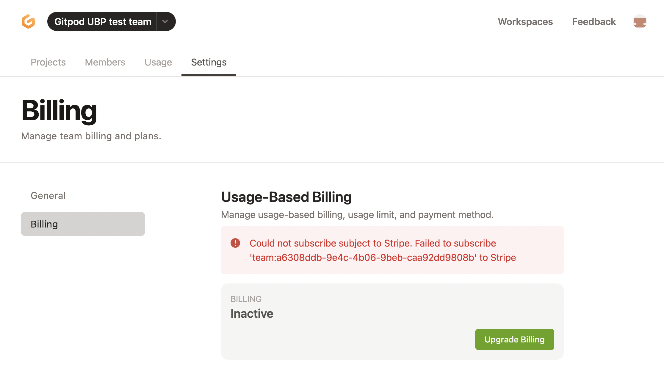 Error When Re Subscribing To Ubp Using A Different Currency · Issue 13201 · Gitpod Iogitpod 0265