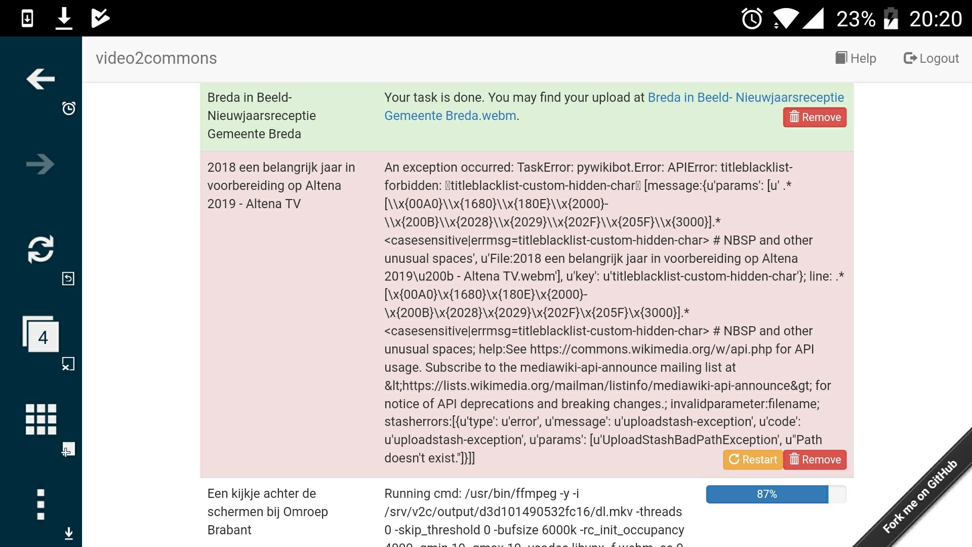 Hidden characters like \u200b in the title breaks the upload process ...