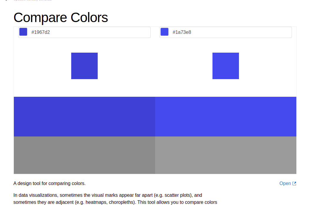 Strange contrast / almost similar colors for link in blue notice ...