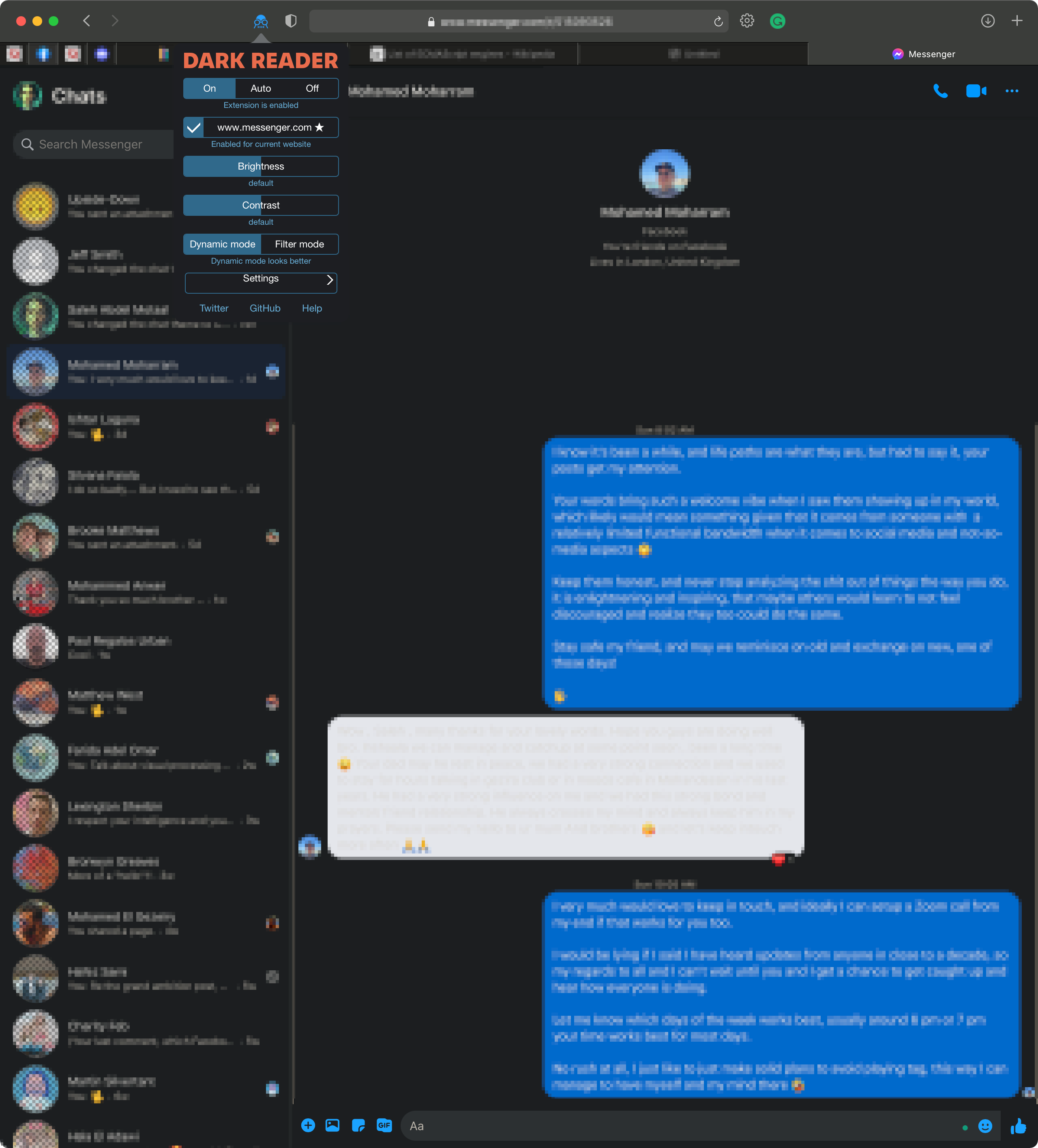 [Broken Website] Messenger.com with gradiant theme since new update · Issue #4438 · darkreader ...