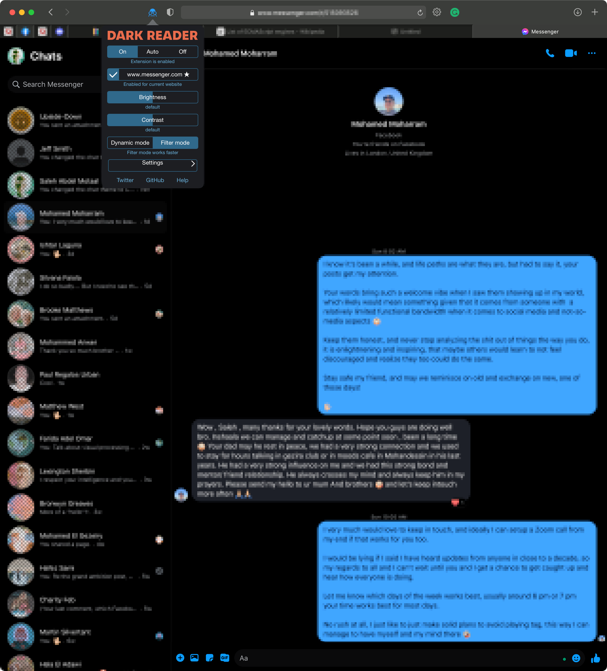 [Broken Website] Messenger.com with gradiant theme since new update · Issue #4438 · darkreader ...