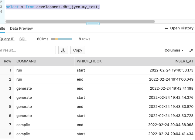 Ct 285 Bug On Run End Hooks Execute Before On Run Start When The Command Is `dbt Docs 2774