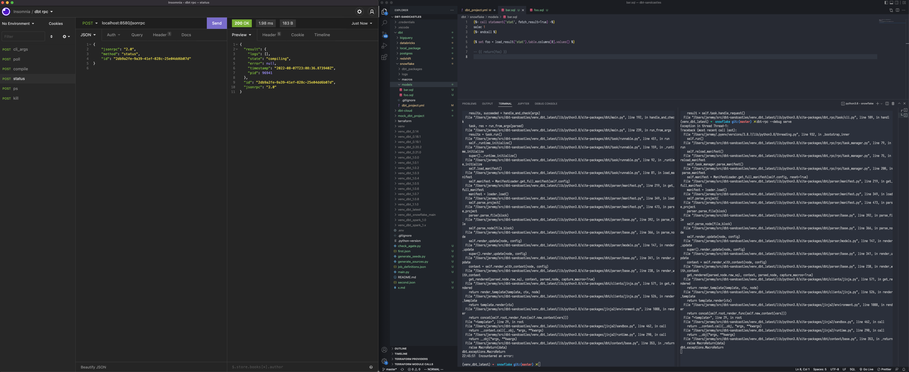 [CT-1002] rpc infinite compile / running state on `dbt.exceptions.MacroReturn` · Issue #92 · dbt ...