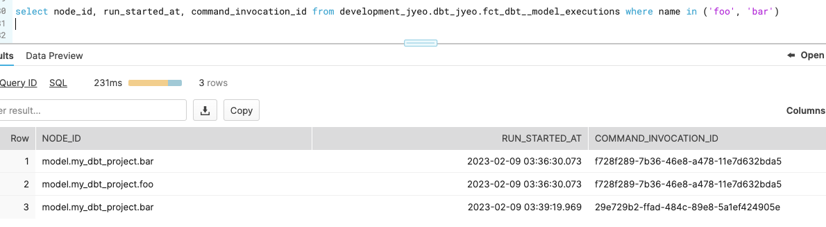 Model's `run_started_at` is incrementing even though it isn't part of the selection · Issue #264 ...